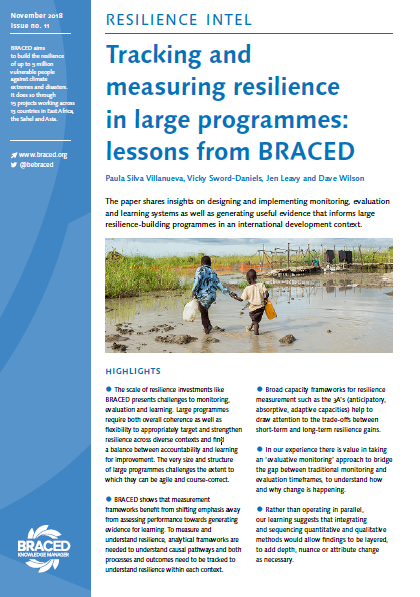 Tracking and measuring resilience in large programmes: lessons from ...