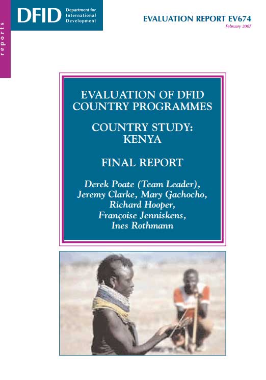 Evaluation of DFID Country Programmes Country Study: Kenya | Itad