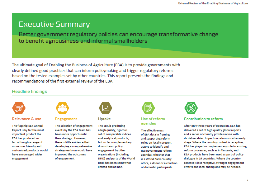 Executive Summary: External Review of Enabling the Business of ... Executive Summary: External Review of Enabling the Business of ...