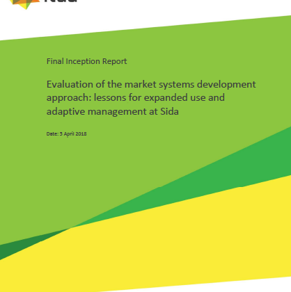 Evaluation of the market systems development approach: lessons for ...