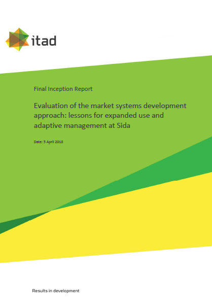 Evaluation of the market systems development approach: lessons for ...