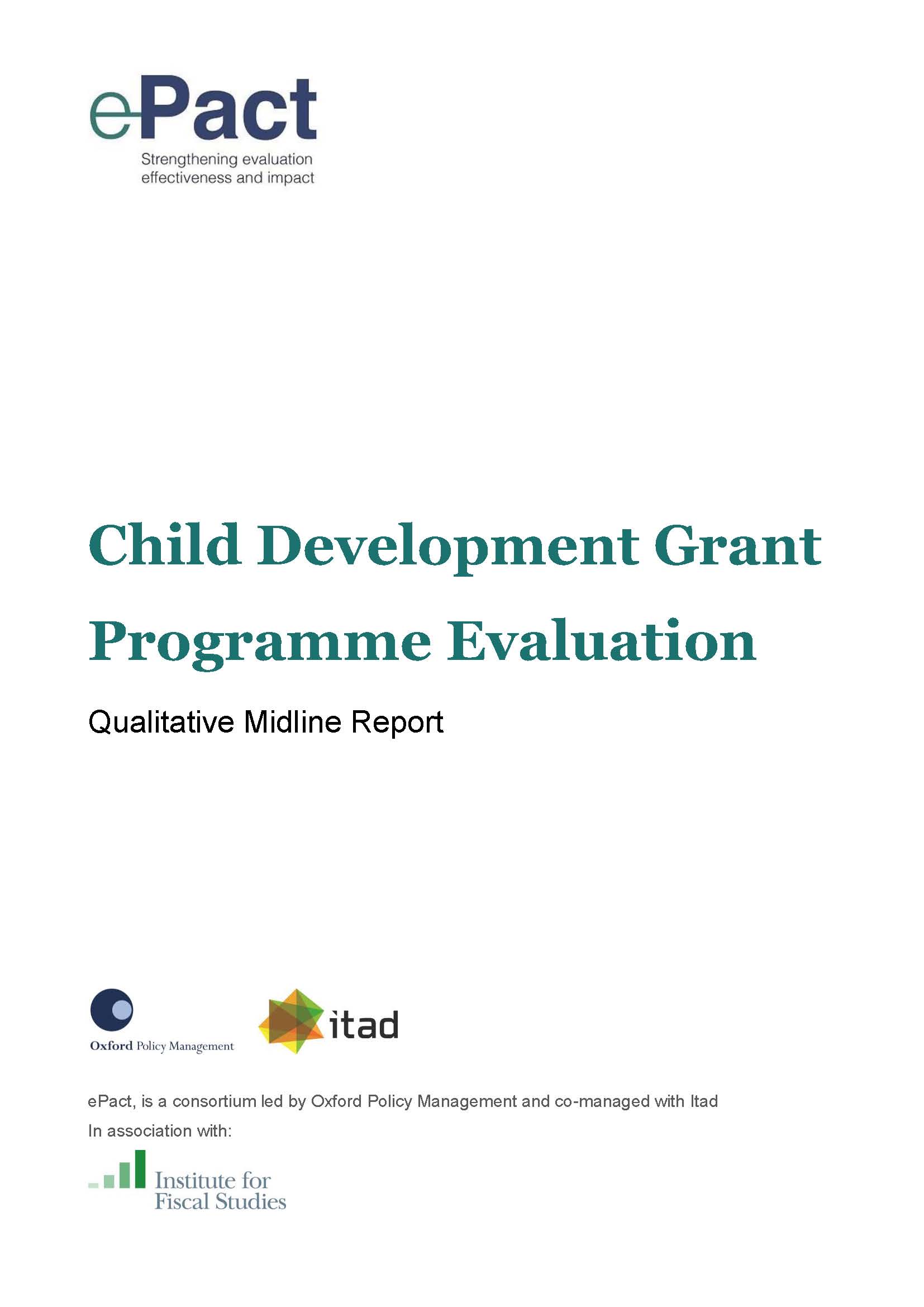 Child Development Grant Programme Evaluation – Qualitative Midline ...