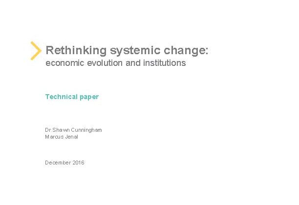 Rethinking systemic change – technical paper | Itad