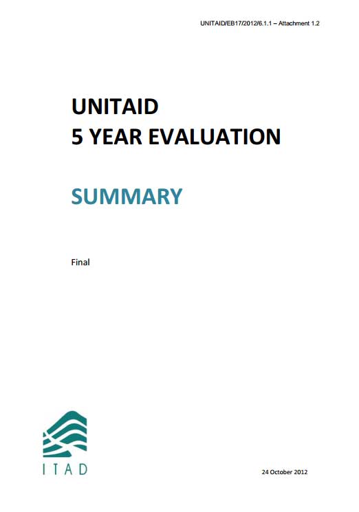 UNITAID 5 Year Evaluation – Summary | Itad