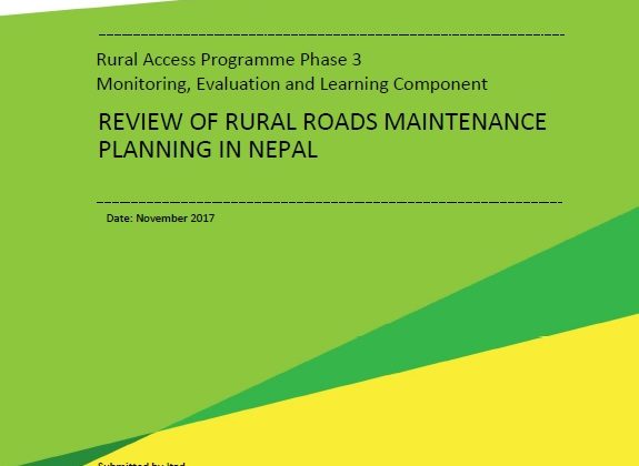 Review of Rural Roads Maintenance Planning in Nepal | Itad